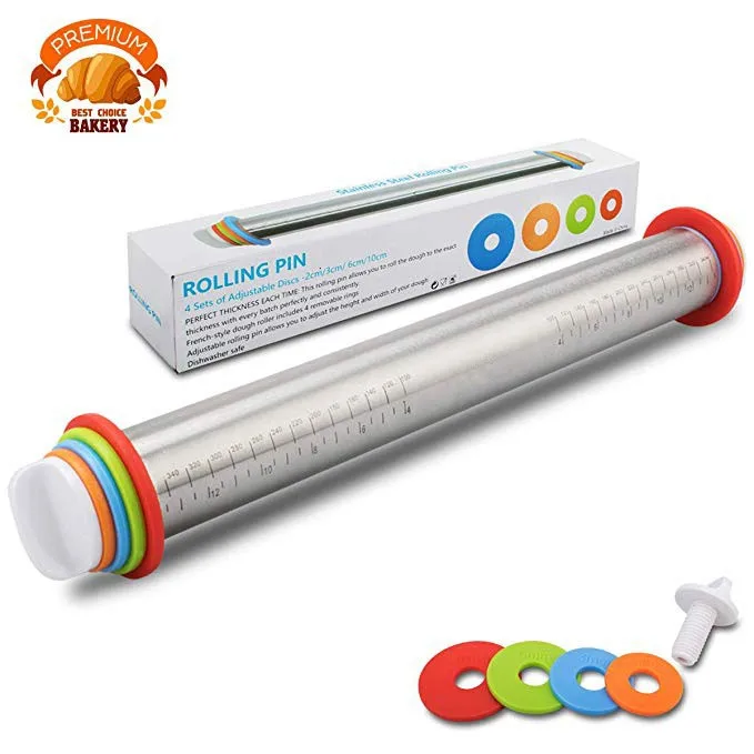 Spacers French Rolling Pins for Baking - Adjustable & Durable