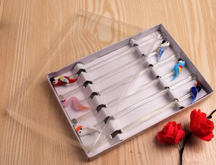 Colored Borosilicate Glass Bar Stirrer Dinking Stirrer Glass Cocktail ...