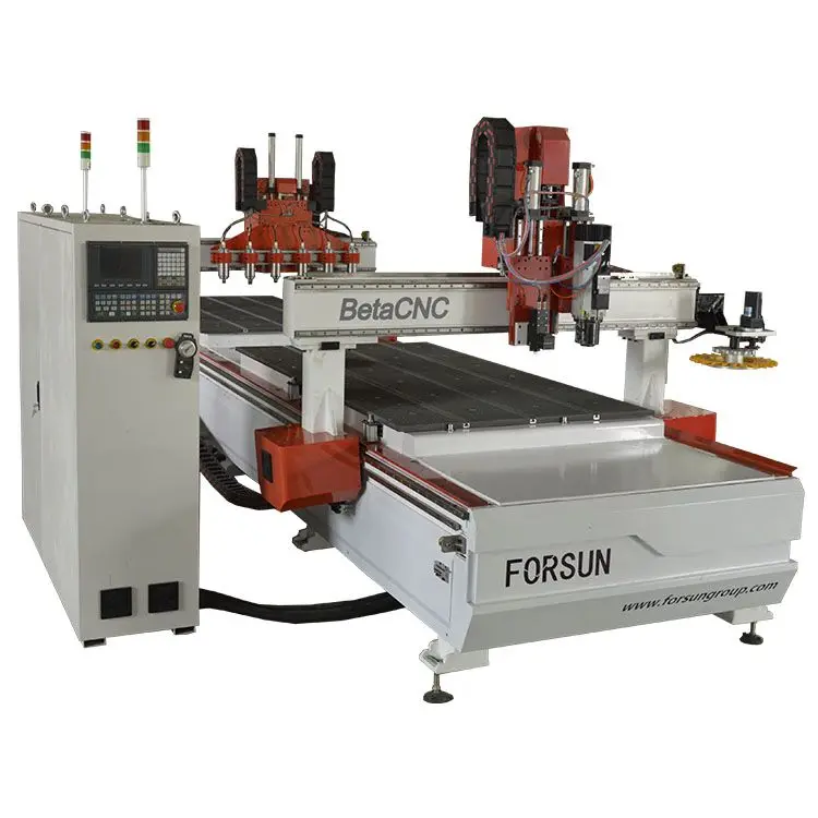 High Technology Double Gantries Tables Atc Wood Cnc Router Machine For ...