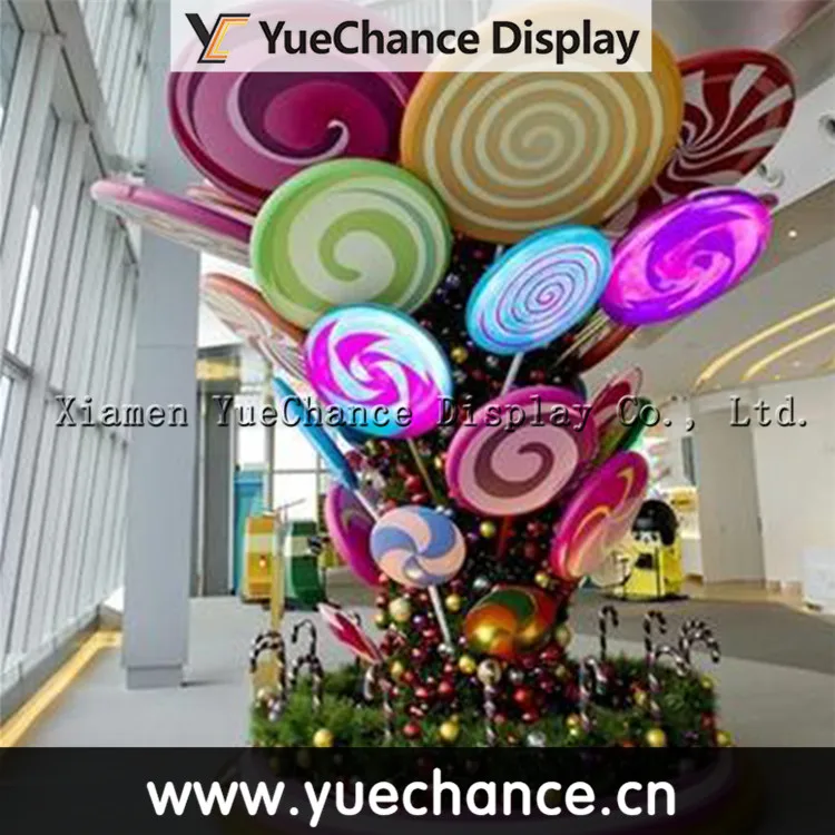 Custom Fiberglass Candy Holiday Decoration Mall Props
