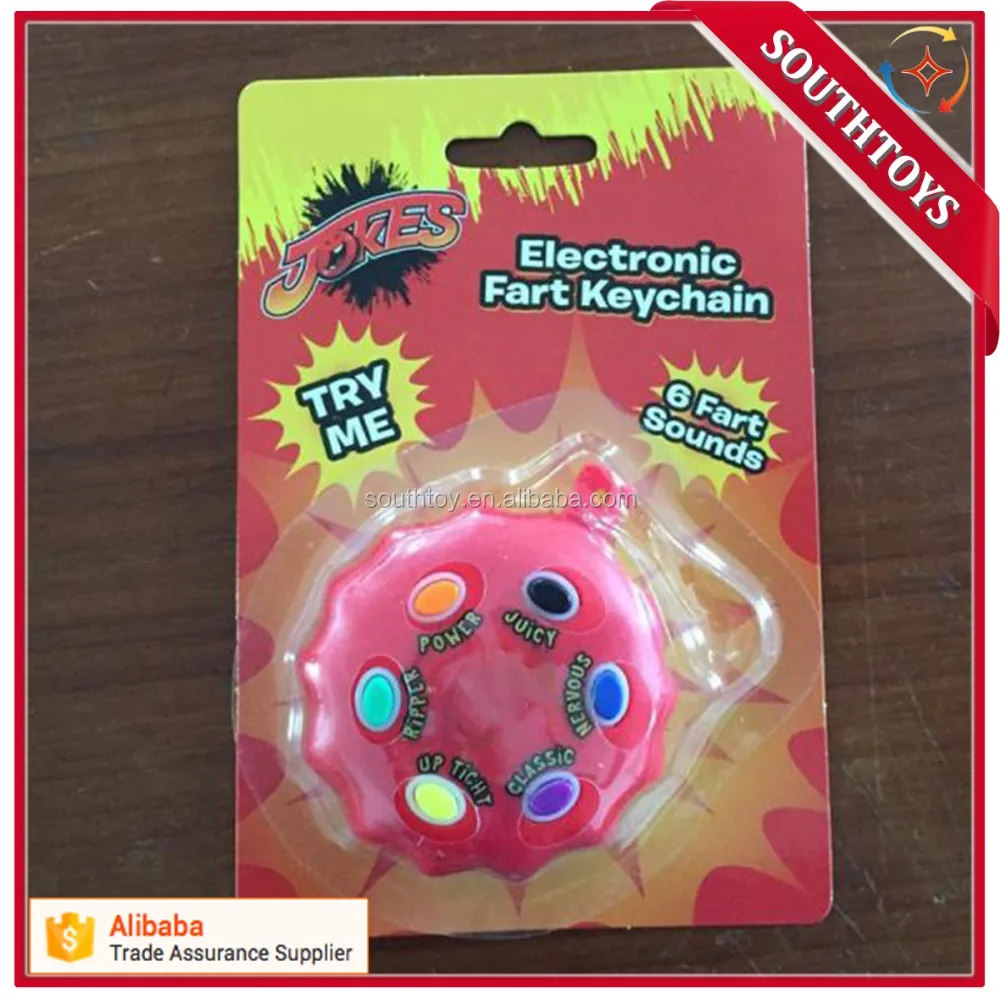 Electric Mini Fart Machine Joke Toy Fart Noise Maker Keychain With 6 ...