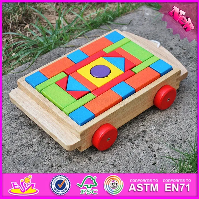 2016 Top Fashion Kids Wooden Building Block Car W13c016 - Buy Building ...