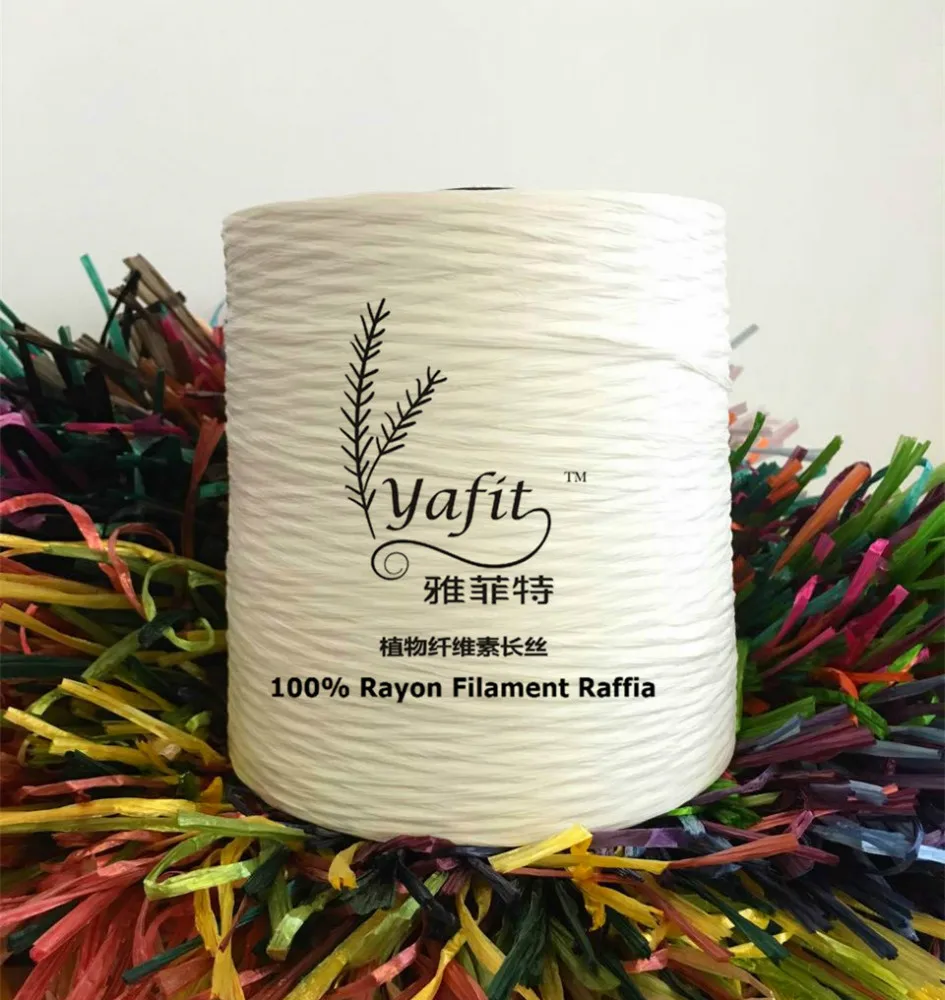 Flat Filament Yarn / Rayon Raffia /yafit Yarn 4000d Dull Raw Material ...