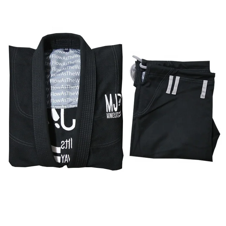 Custom Made Good Fabric Karate Uniform Breathable Fabric Black Karate ...