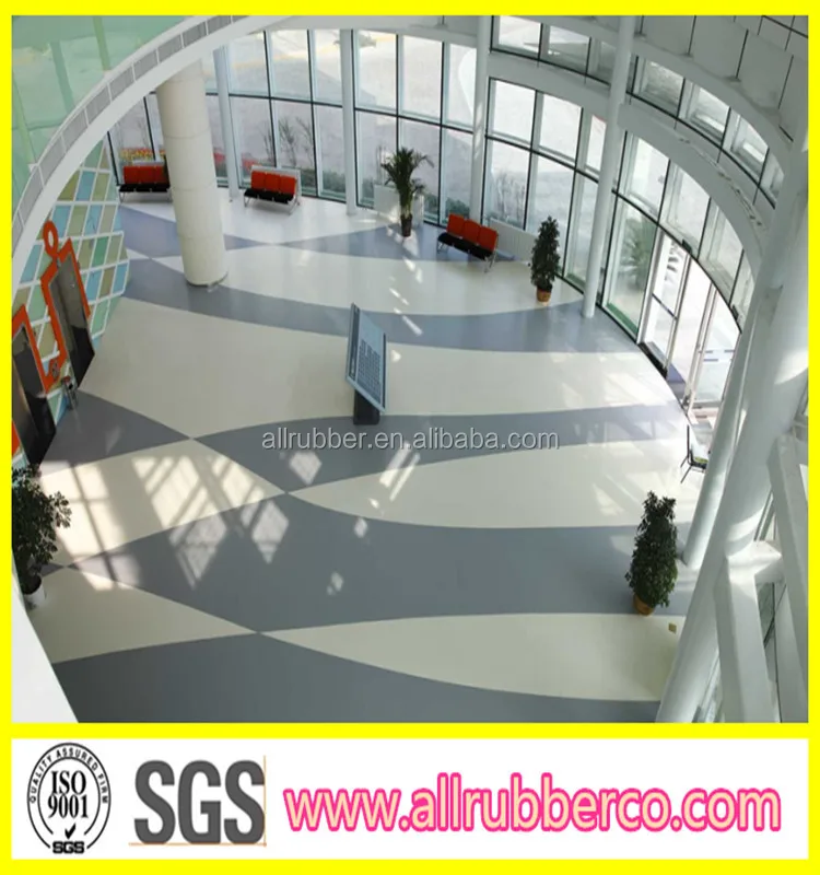 Pvc Commercial Foam Flooring Covering / Plastic Decoration Flooring ...