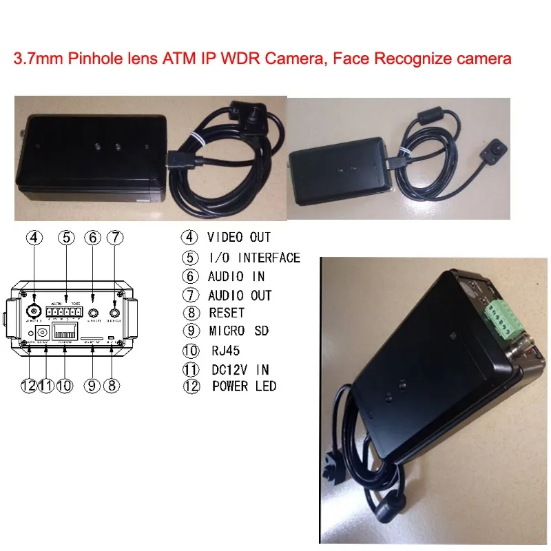 H.265 Atm 3.7mm Pinhole Lens Hidden Face Recognize Wdr Ip Camera - Buy ...