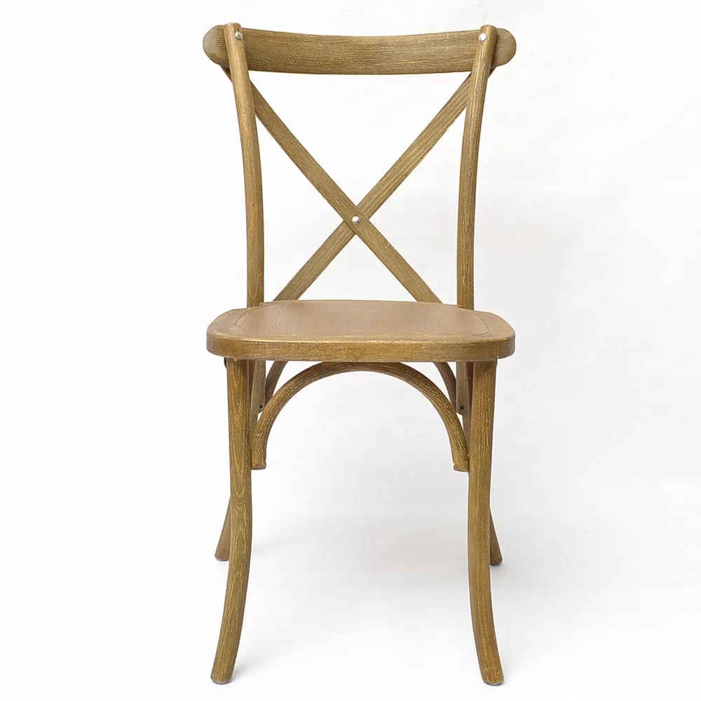 French Style Rustic Solid Wood Cross Back Chair - Buy Cross Back Chair ...