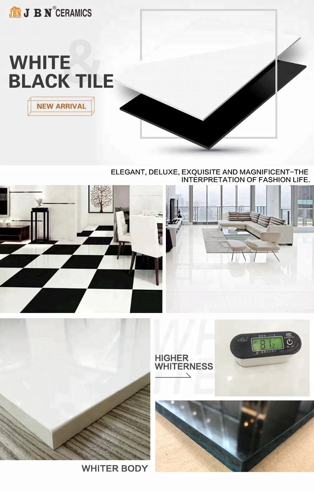 Super White Tiles Nano Polished Double Loading Porcelain Tiles 24x24 ...