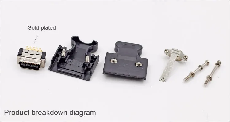 20pin 0.050inch 1.27mm Mdr Wire Mount Male Plug Scsi Connector Scsi ...