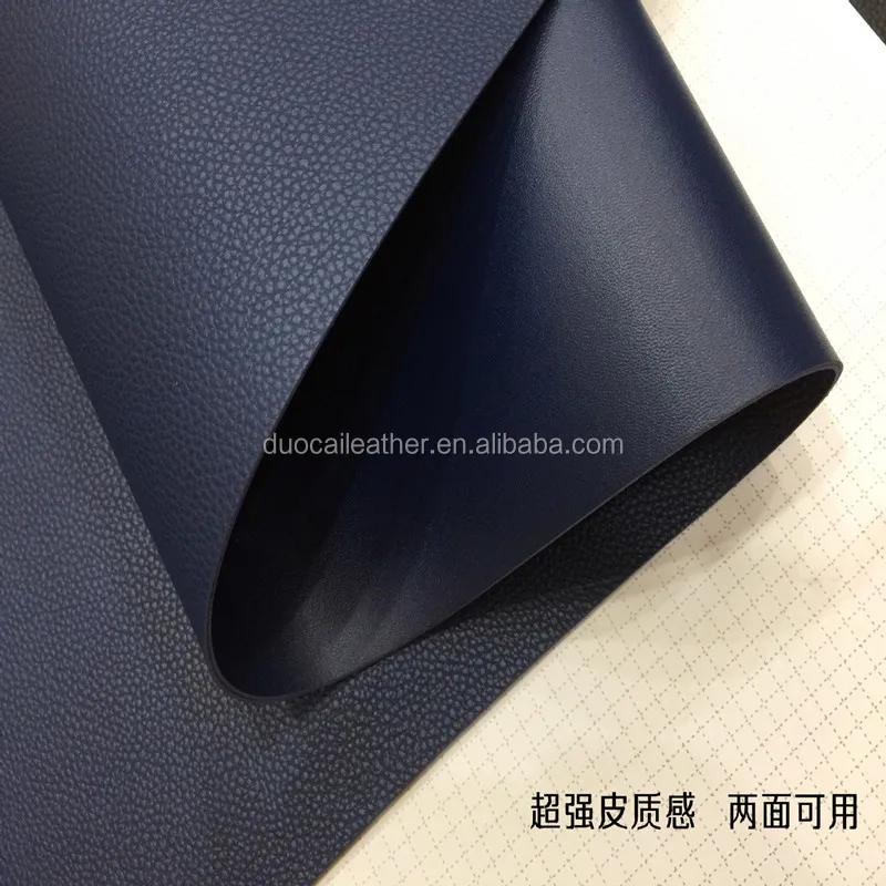 1.8mm Thick Black Color Leather Two Side Rexine Pvc Pu Synthetic ...