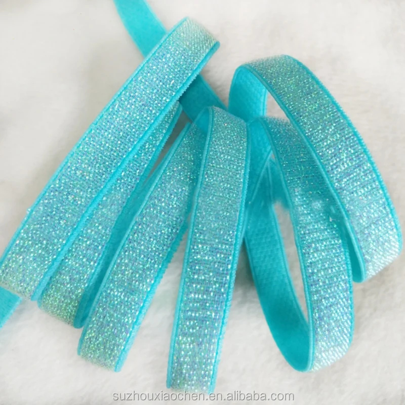 Custom Decorative Metallic Lurex Glitter Elastic Band Ribbon Tape For ...