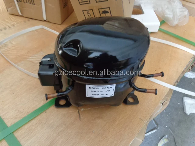 R134a LBP Mini Commercial 1/4hp Refrigerator Compressor QD75H for Chest ...