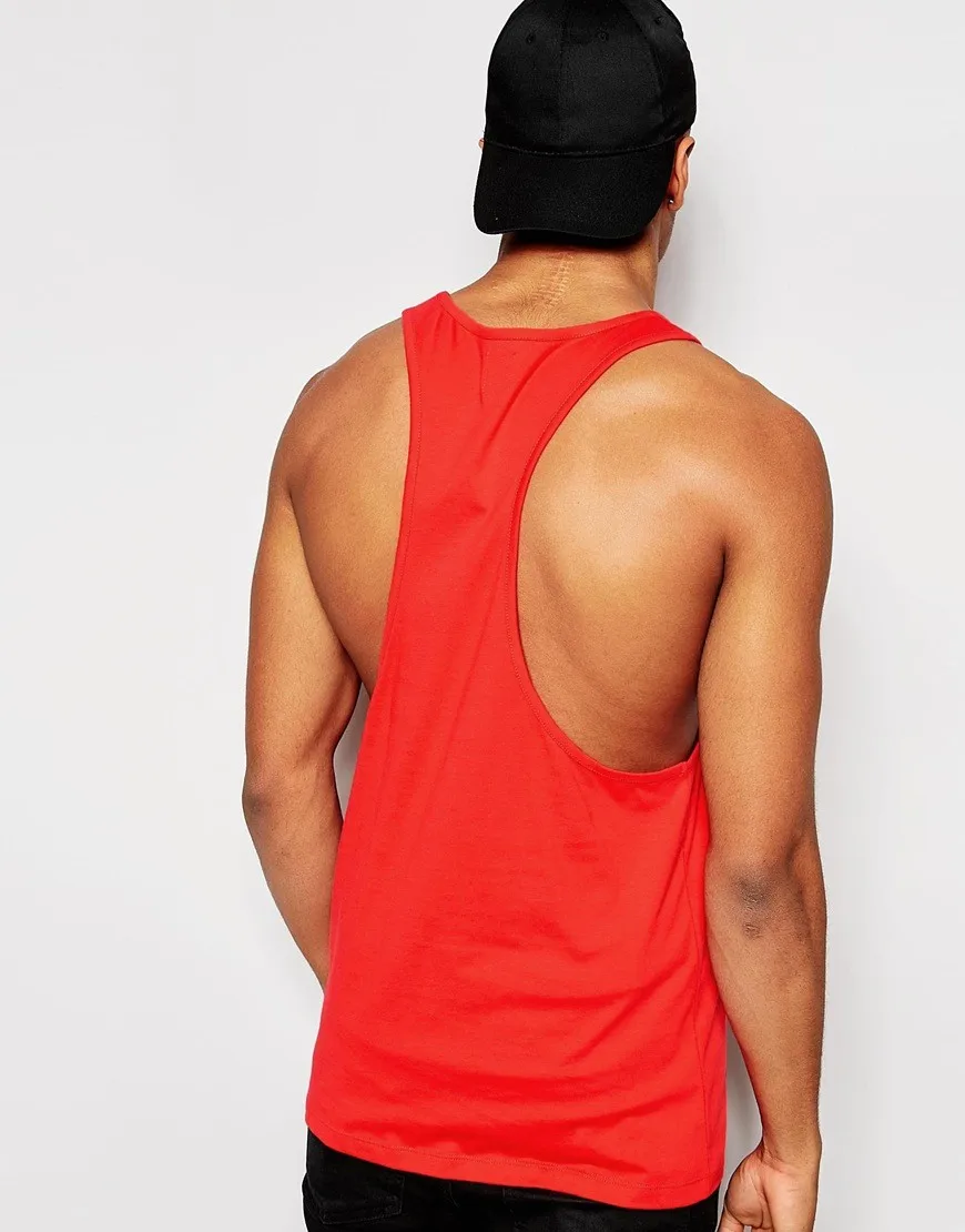 Custom Drop Armhole Tank Top Gym Wear Tank Top Wholesale Red Blank ...
