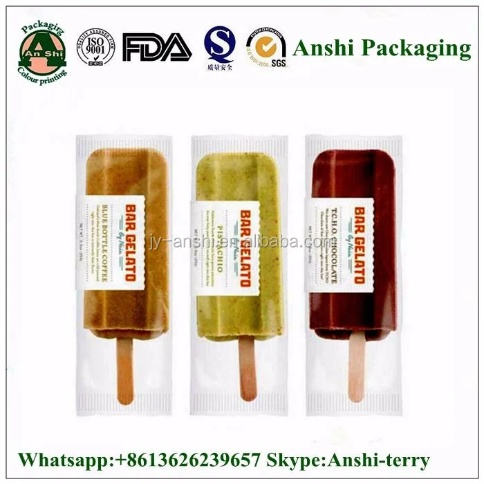 Custom Printed Clear Plastic Ice Lolly Popsicle Wrapper/ice Cream Ice ...