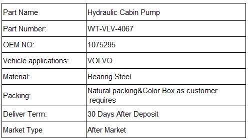 沃尔沃重型卡车的液压舱泵oe: 1075295 - Buy 机舱倾斜，液压驾驶室倾斜，液压舱泵 Product on Alibaba.com