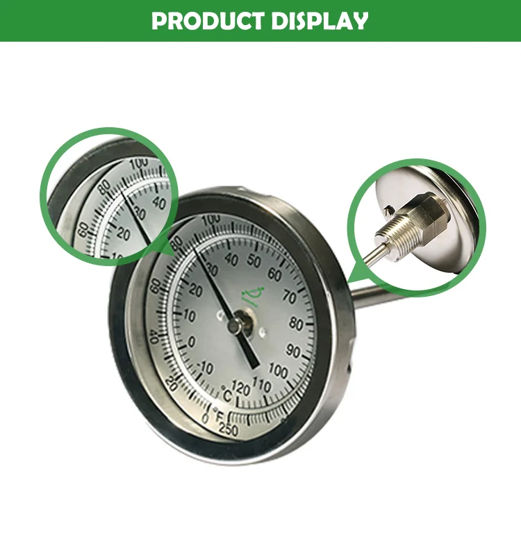 Responsive Stable Temperature Gauge Gas Boiler Bimetal Thermometer ...