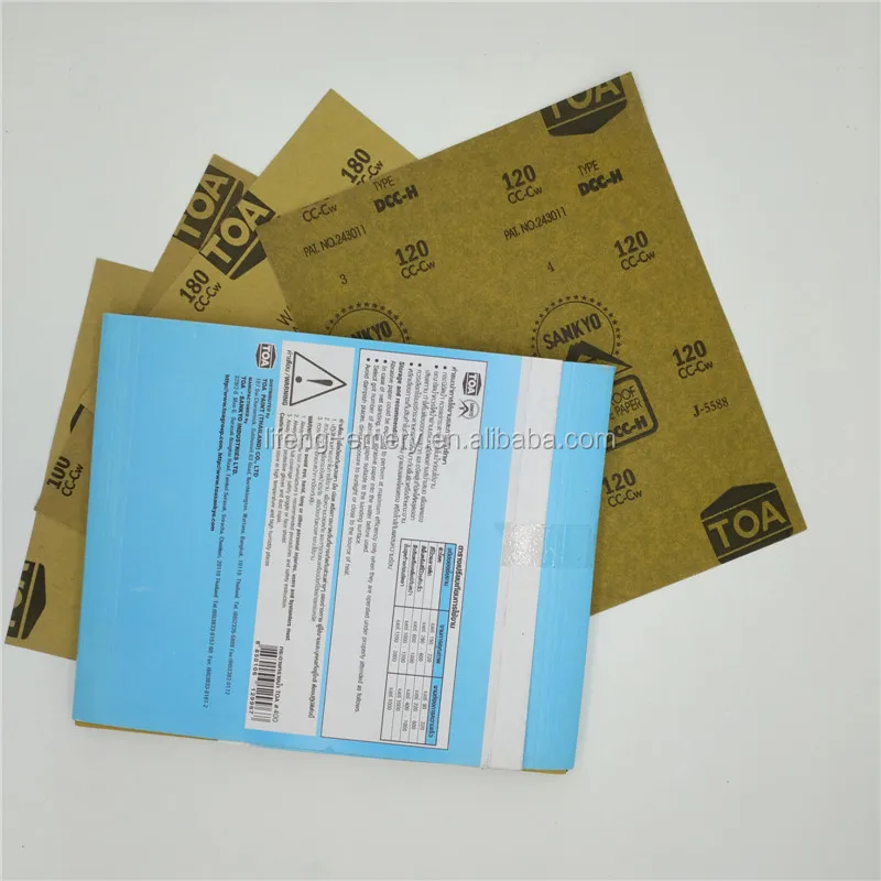 Thailand Toa Abrasive Paper Silicon Carbide Waterproof Sandpaper From ...
