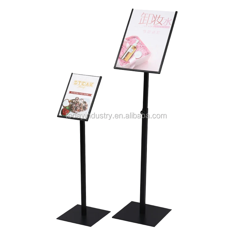 Height Adjustable Portable Sign Holder A3a4 Floor Poster Stand Menu ...