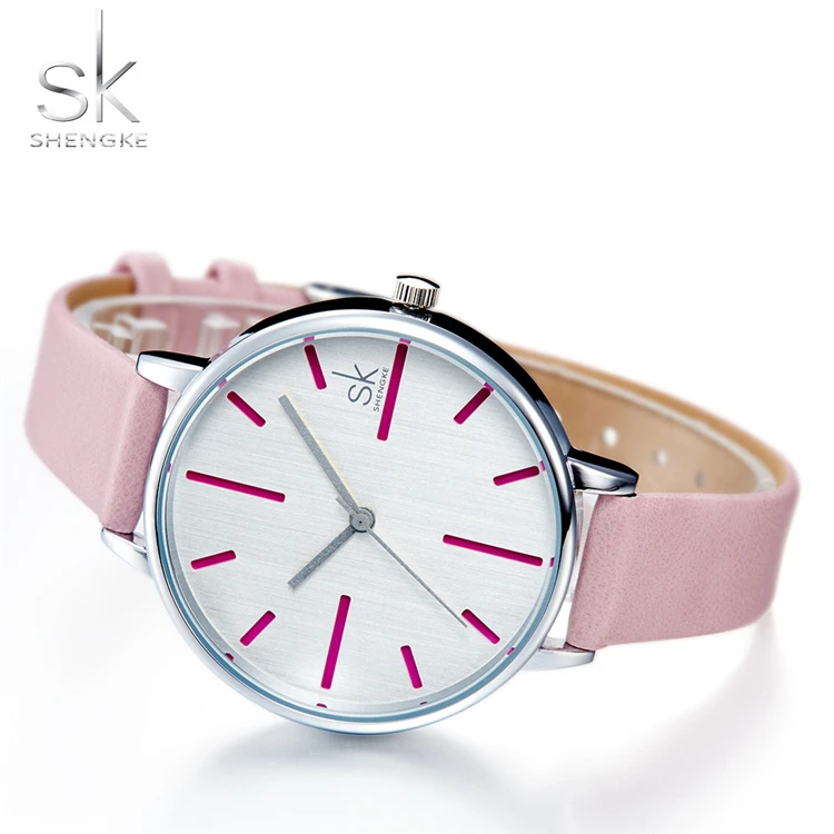 Sk K0060 Shengke Brand Women Watches Sk Quartz Wristwatch Red Leather ...