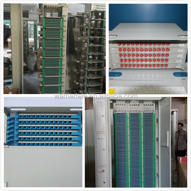 W-tel Indoor Odf Cabinet With 12 24 48 Core Fiber Splice Tray Optical ...