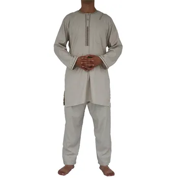 6 Colors Dubai Men Fashion Middle Eastern Tunic Kaftan 2piece Set ...