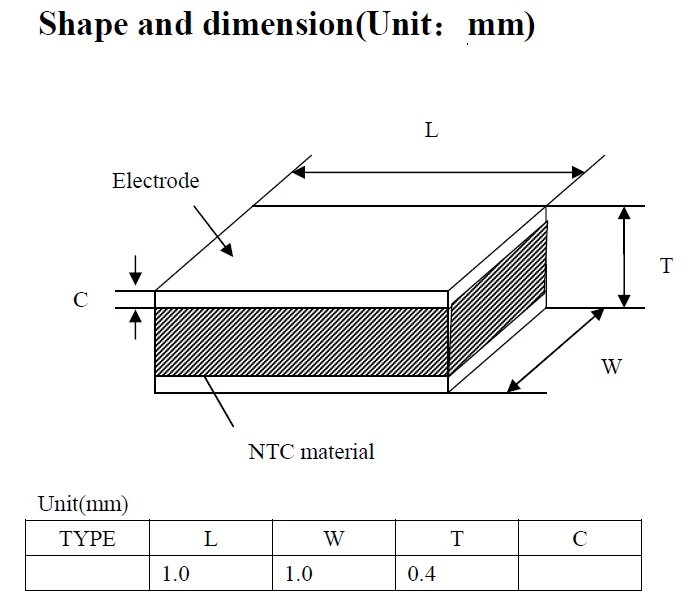 100k B(25/85) 3977 Ntc Thermistor Chip - Buy Ntc Thermistor Chip,Ntc ...