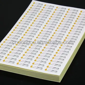 A4 Custom Tag Glossy Label Sheet Barcode Sticker - Buy A4 Paper Barcode ...