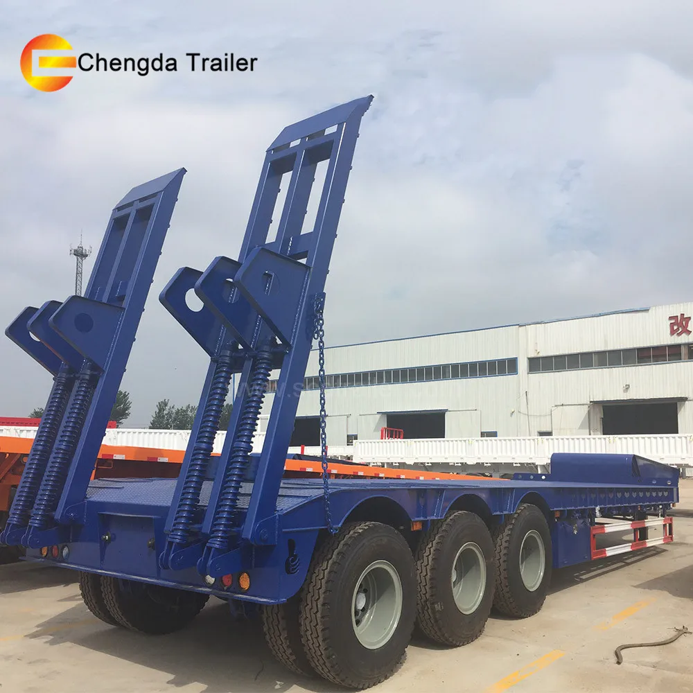 Heavy Equipment Tri-axle 100 Ton 150 Tons Chassis Lowboy Trailer Dolly ...
