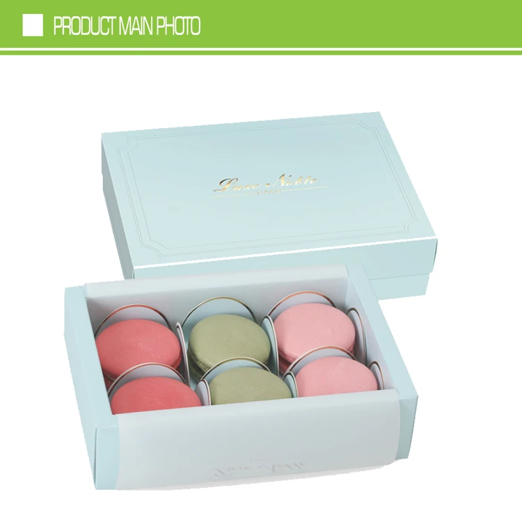Full Color Printing 6 Pcs Packing Luxury Macaron Gift Box For Laduree ...