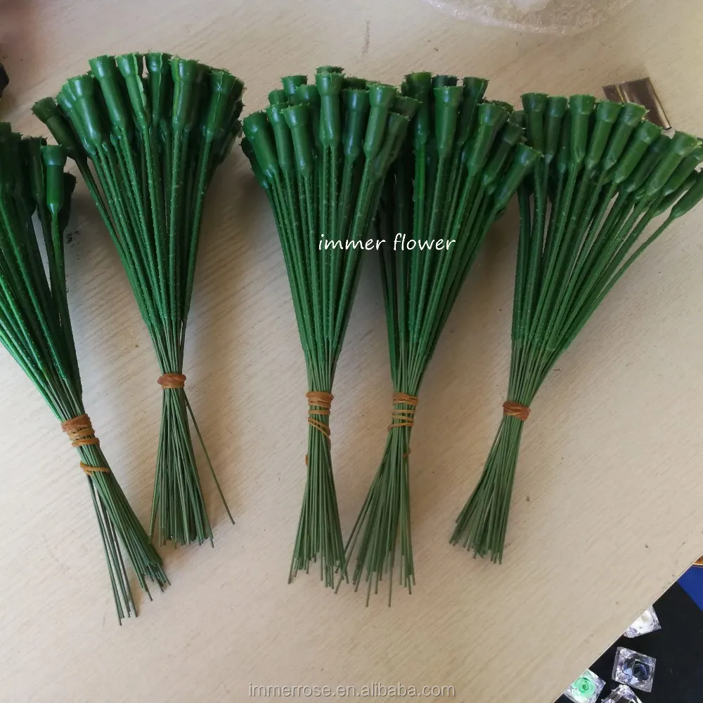 Wholesale Plastic Stem Artificial Rose for Preserved Roses