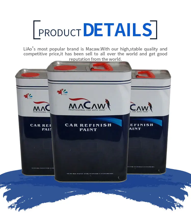 Wl2500 Macaw Car Paint Middle Solid Hardener Used With Clear Coat ...