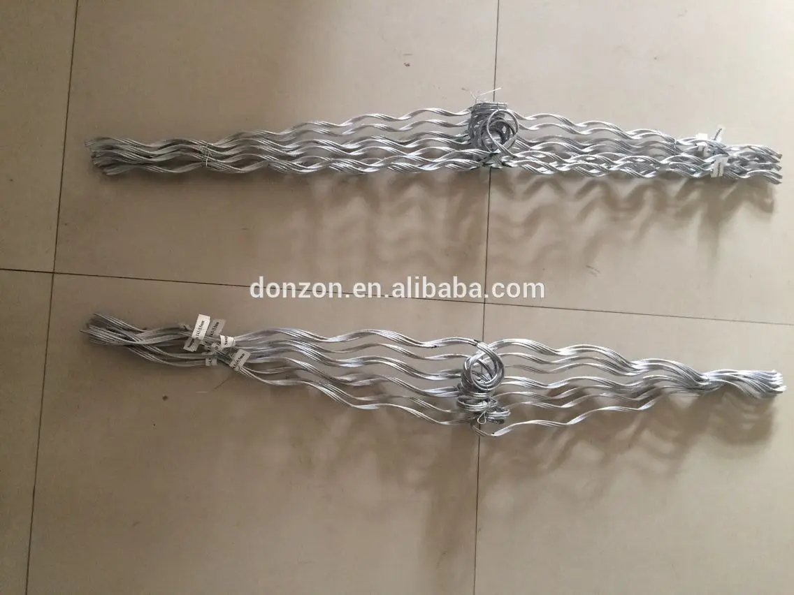 33 KV / 11KV Material Helical Dead - End Preformed Top Tie for Insulator