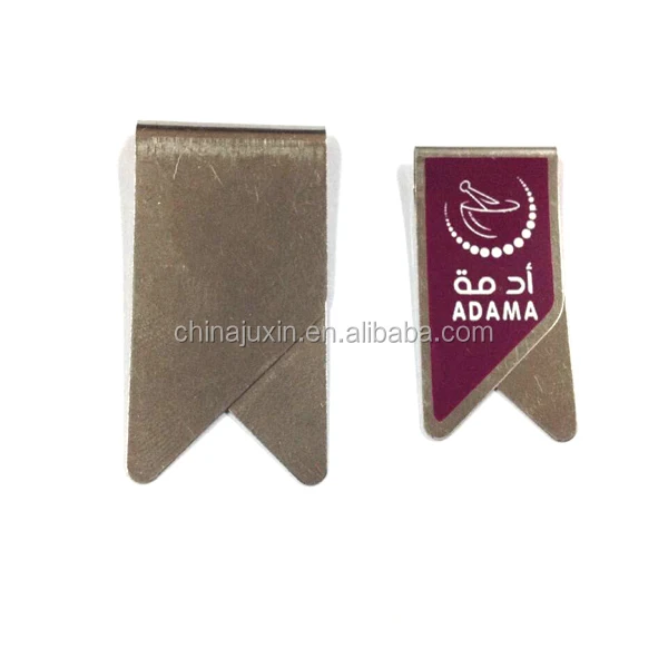 Stainless Steel Flat Metal Paper Clip With Full Color Laminated Label ...