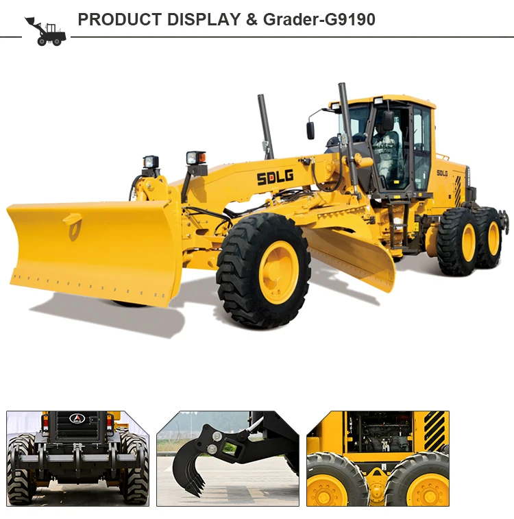 SDLG 190HP G9190 Motor Grader with 6WG180 Transmission - Reliable ...