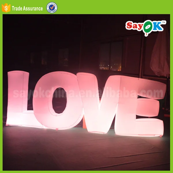 Logotipo Inflable Barato Alfabeto Carta De San Valentín Evento Inflable ...