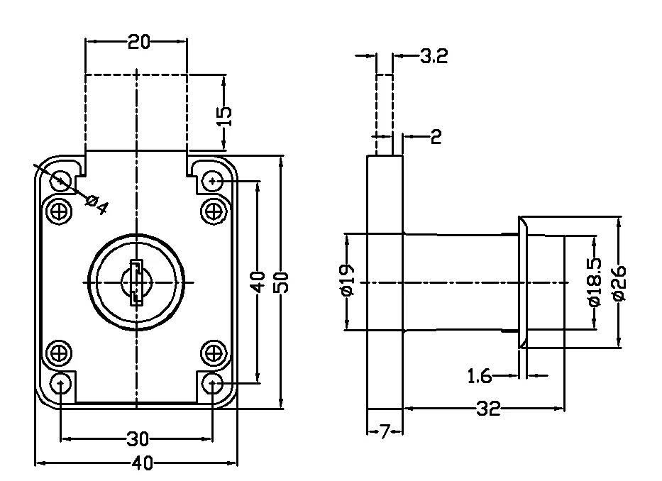 Digao Drawer Lock 139-32 With Folding Keys - Buy Cabinet Drawer Door ...