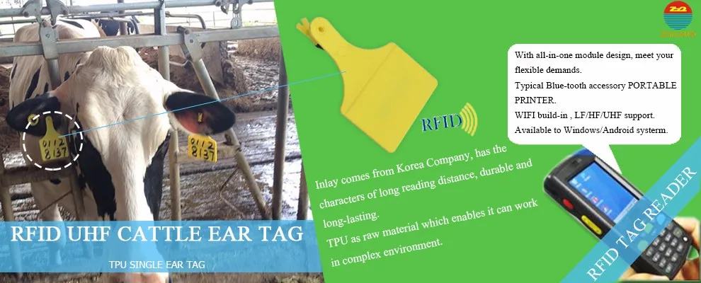 Livestock 860~960mhz Uhf Rfid Animal Tracking Cattle Cow Rfid Ear Tag ...