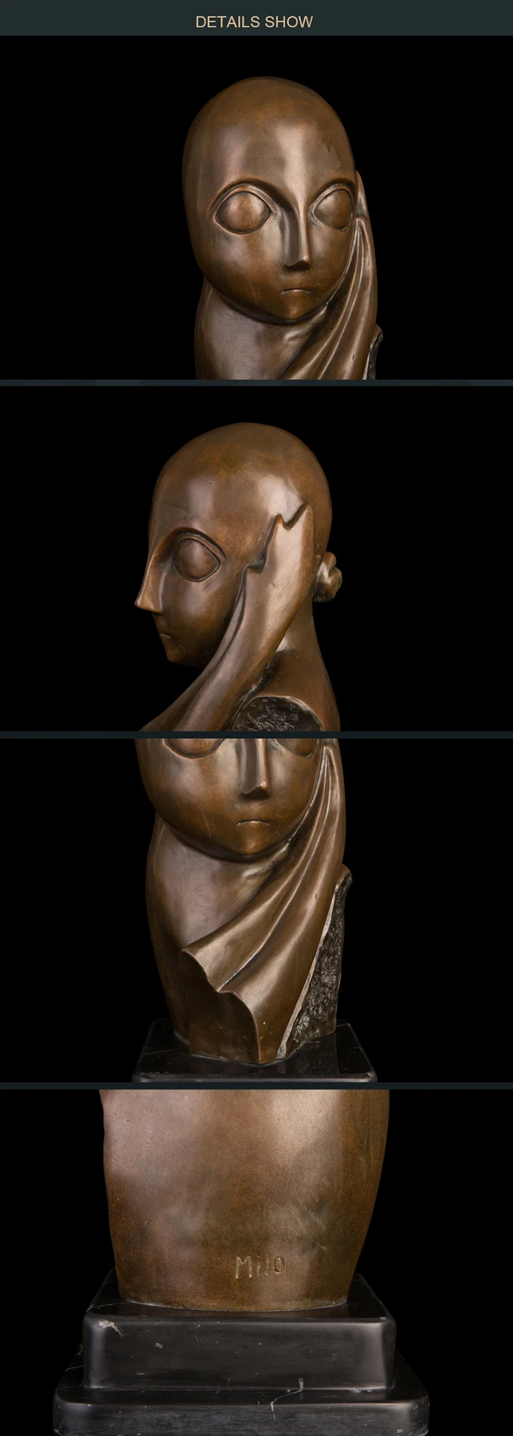 Factory Supply Modern Abstract Woman Statue Abstract Decoration Head ...