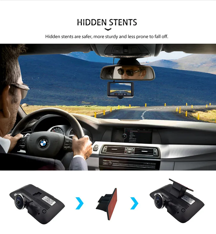 Side Mirror 360 Degree Security Rear View Reverse Backup Parking Night ...