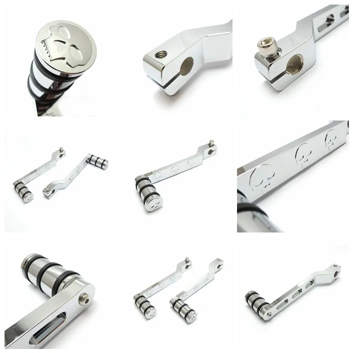 Fhada246ch Chrome Motorcycle Gear Shift Lever Skull Style Fit For ...