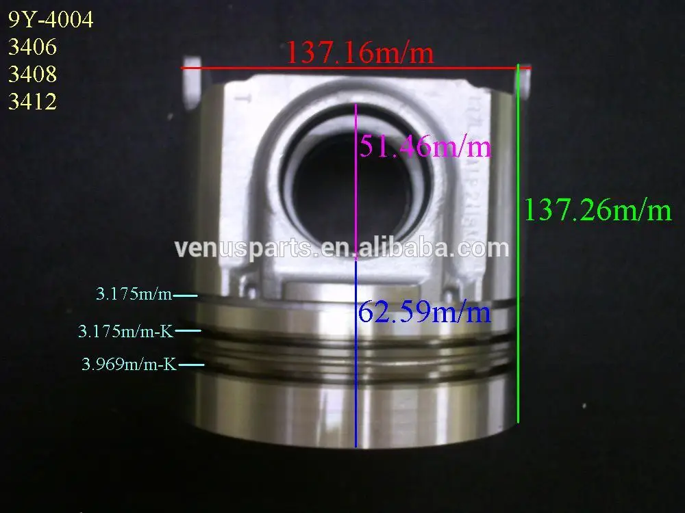 3406 3408 3412 Piston 7n3511 9y4004 9y7212 - Buy 9y4004,9y7212,7n3511 ...