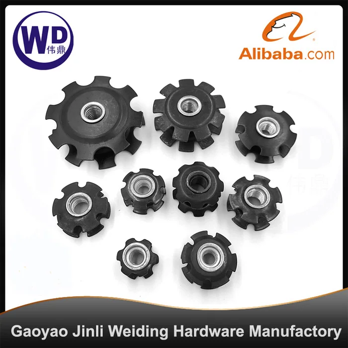 Double Spring Threaded Star Nut Tube Insert Connectors - Buy Tube ...