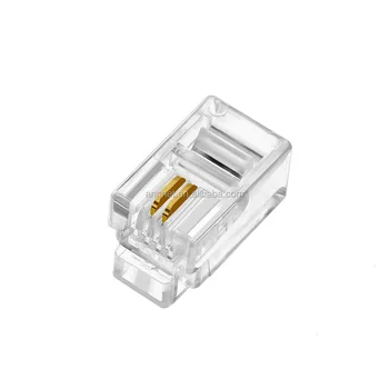 2pin Rj-9 Modular Connector 4p2c Rj9 Modular Plug For Telephone Cable - Buy Rj9 Modular Plug ...