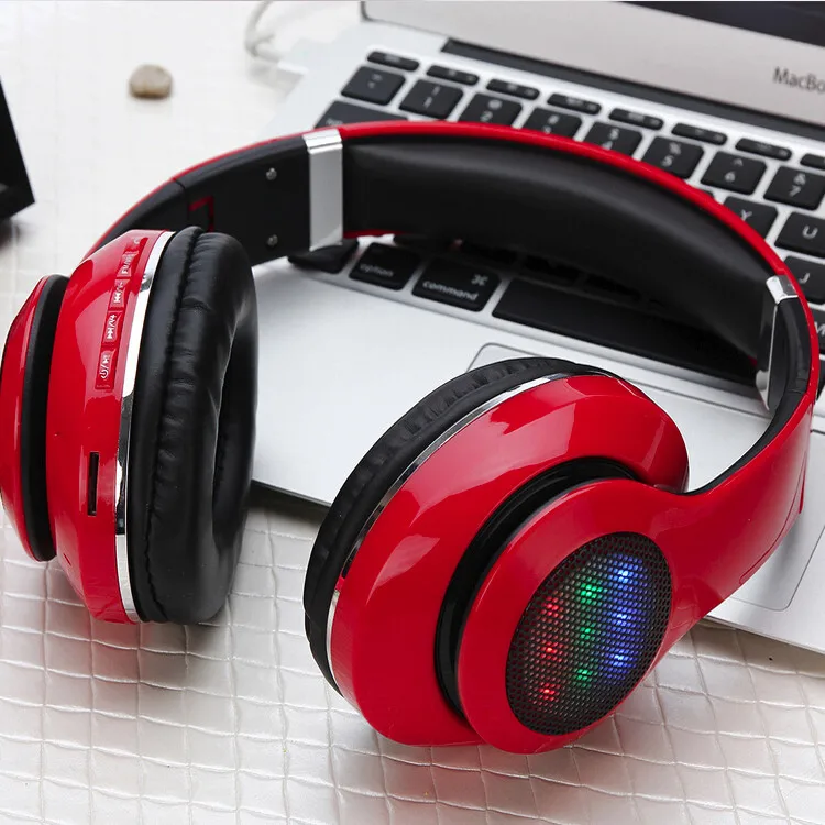 Colorful Led Light Wireless Blue Tooth Headphones Glowing Headphone ...