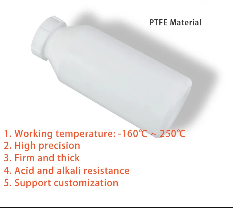 Thickened PTFE Plastic Laboratory Reagent Bottle - Strong Acid & Alkali ...