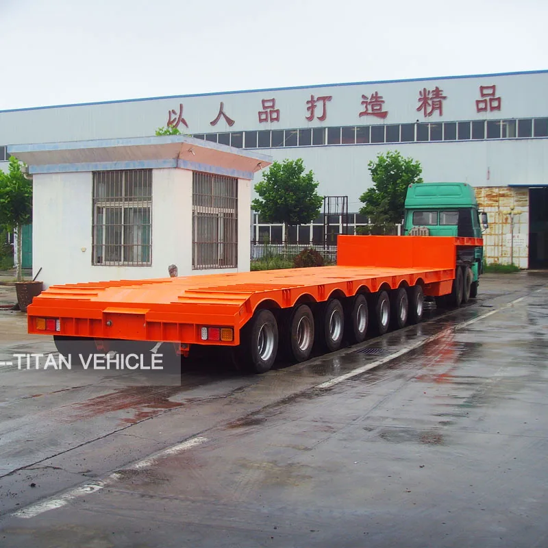 7 Axle Lowbeds Trailer - Heavy Duty Flatbed Semi-trailer