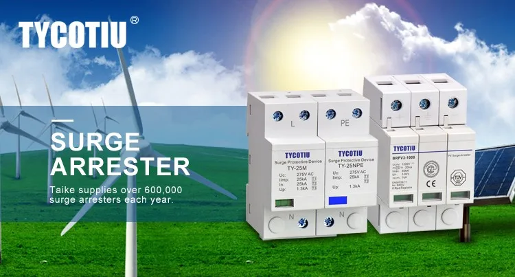 TYCOTIU Alta Calidad AC SPD Pararrayos Pararrayos CE TUV Certificación