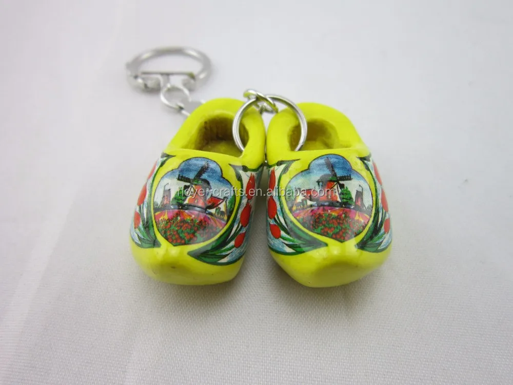 Keyring Wooden Shoe 5 Cm Orange Mini Dutch Holland Shoe Key Chain - Buy ...