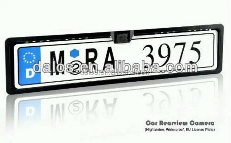 1/4" Color Cmos/ccd Car Number Plate Hidden License Plate Car Rear View ...