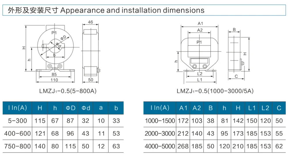 Lmz1-0.5/lmzj1-0.5 Series Current Transformer Single Autotransformer ...